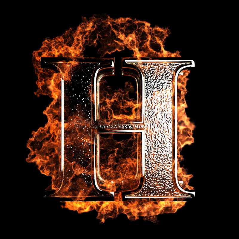 Burning Letter stock illustration. Illustration of polished - 23897909