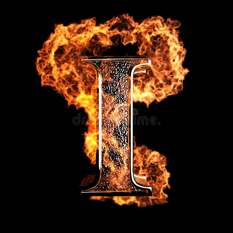 Burning Letter stock illustration. Illustration of polished - 23897909