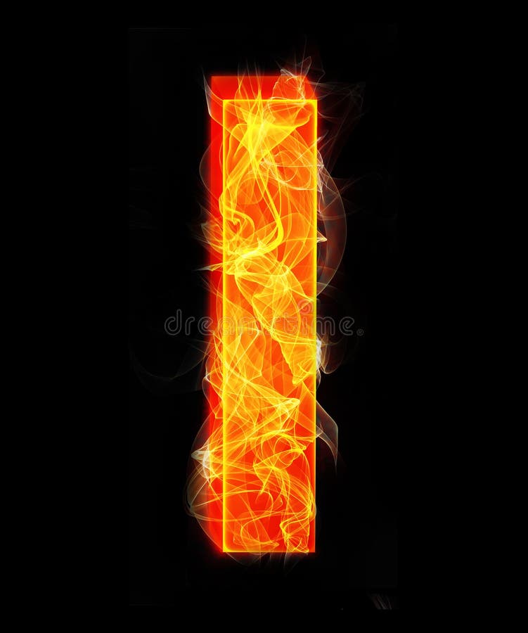 Fire Letter I Burning Flame Light Stock Illustrations – 23 Fire Letter ...
