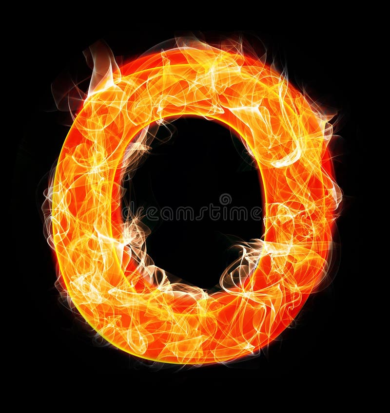 Burning Letters As Alphabet Type O Stock Illustration - Illustration of ...