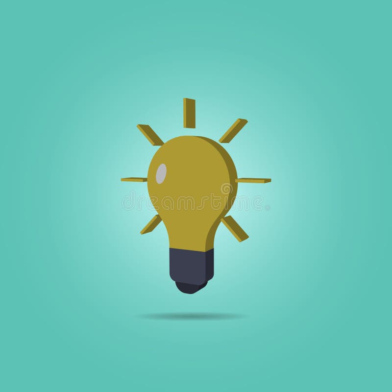 Led Bulb Isometric Icon. 3d Line Art Technical Drawing. Editable Stroke ...