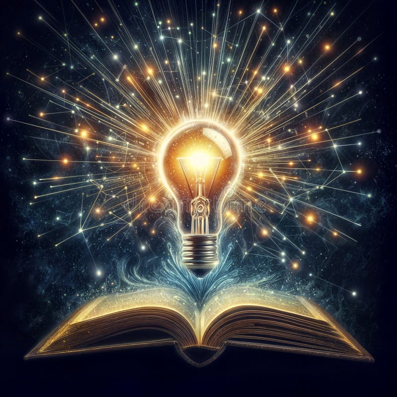 Learning is Light. Generated Ai. Stock Illustration - Illustration of ...