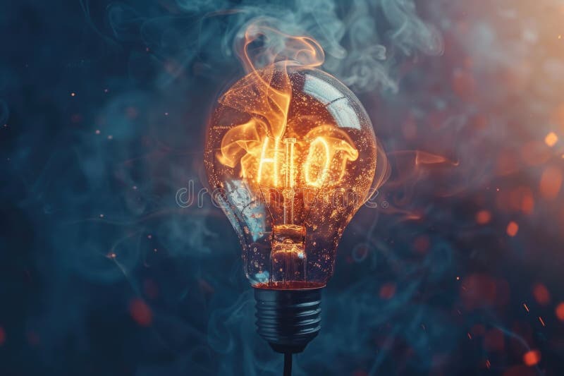 Burning Lightbulb stock image. Image of light, dramatic - 371502067