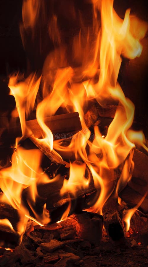 Burning log fire stock image. Image of heat, coal, fireside - 83731303