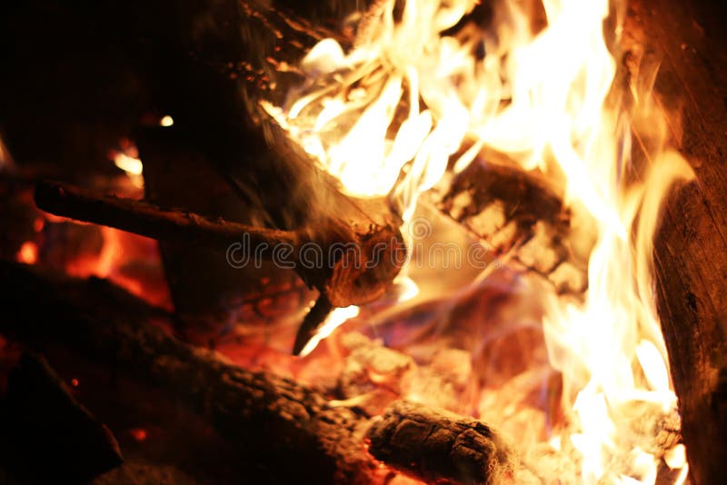 Burning log fire heat stock image. Image of closeup, abstract - 84585719