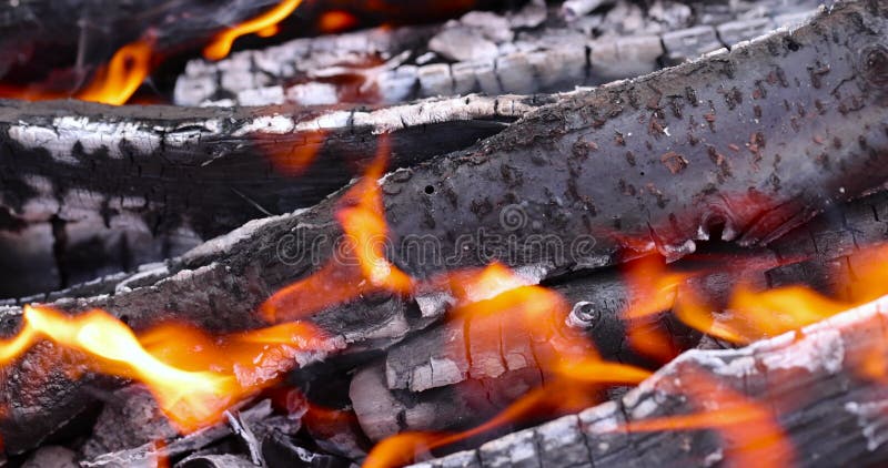 Burning Logs and Boards in the Fire Stock Video - Video of flame ...