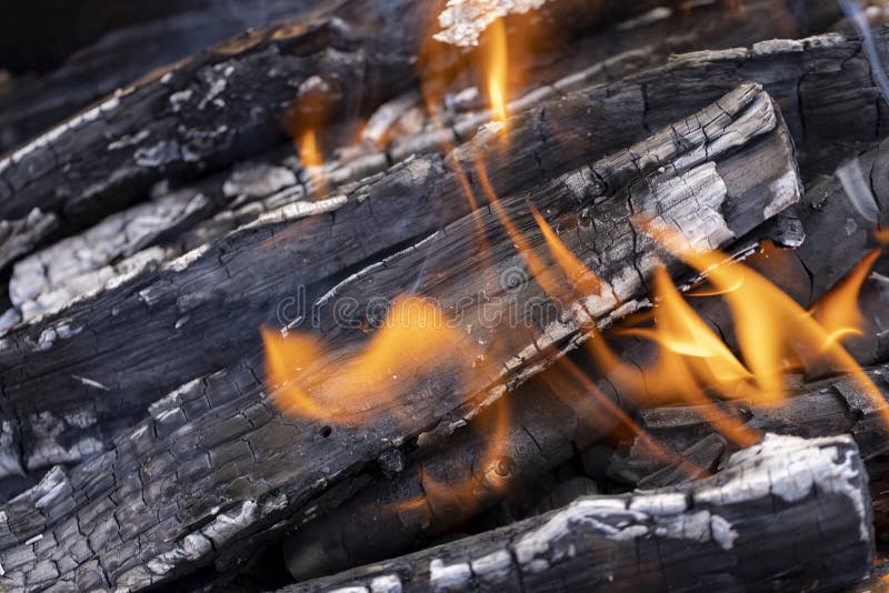 Burning Logs and Boards in the Fire Stock Image - Image of campfire ...