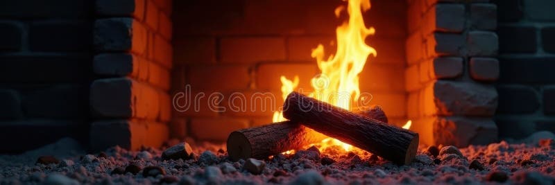 Burning Logs, Dancing Flames, Inviting Fireplace, Chilly Night, Cold ...