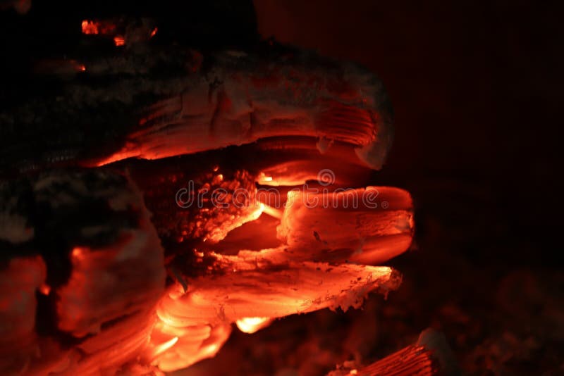 Burning Logs in an Open Fire Stock Image - Image of blaze, colour ...
