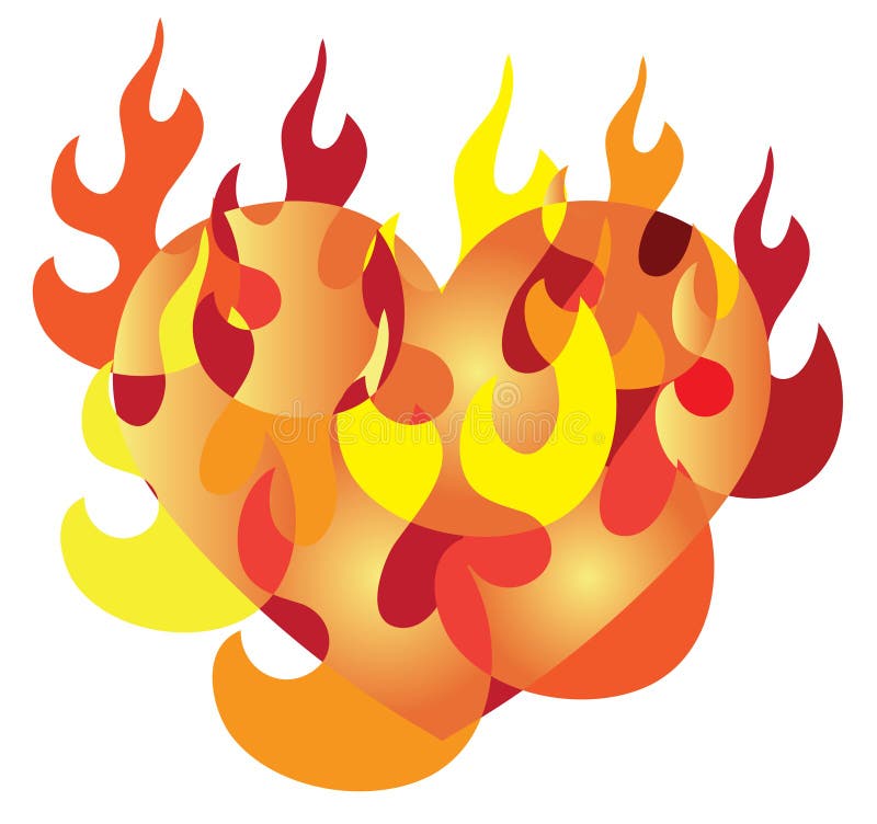 Burning Love Match with Pink Fire Light Shining Sunlight Effect. Flat ...