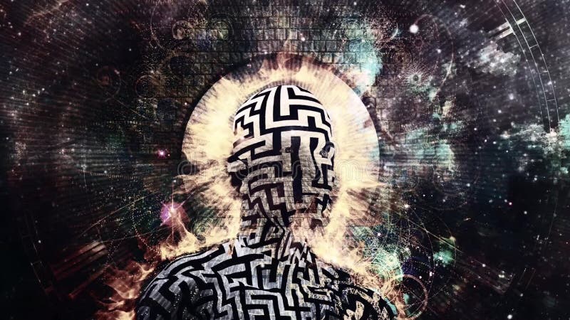 Burning Man with Maze Pattern Stock Video - Video of center, pose ...