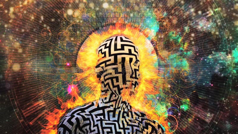 Enigma man stock video. Video of flame, pose, lotus - 167432681