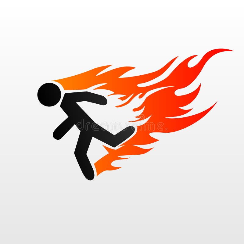 Person Running Burning Energy Stock Illustrations – 41 Person Running ...