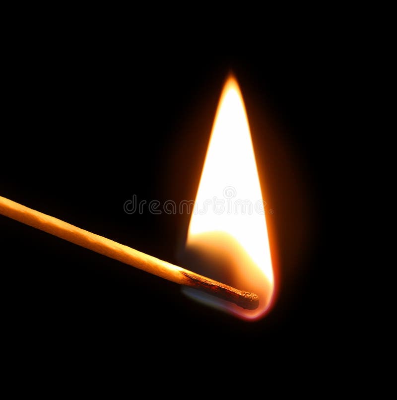 Burning Match Setting Fire To Its Neighbors Stock Image - Image of ...