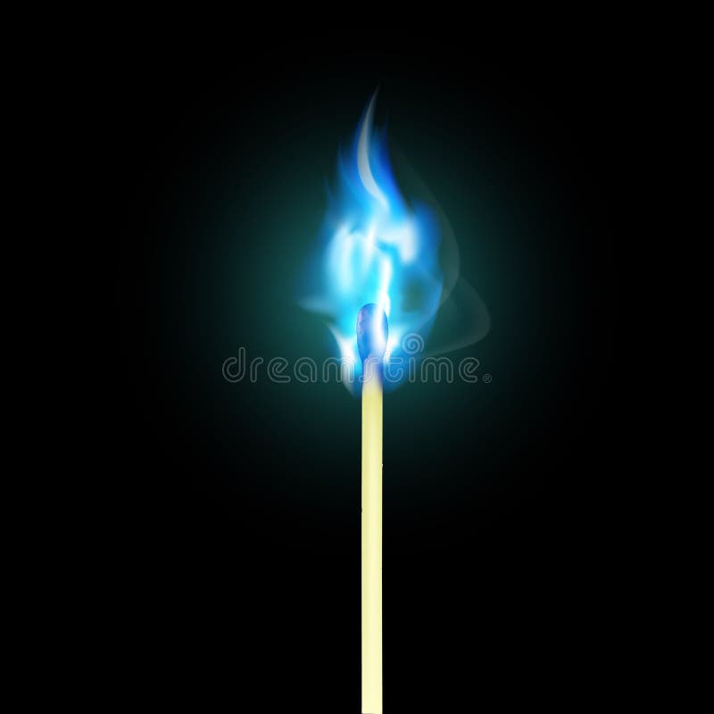 Burning match stock vector. Illustration of heat, danger - 50784822