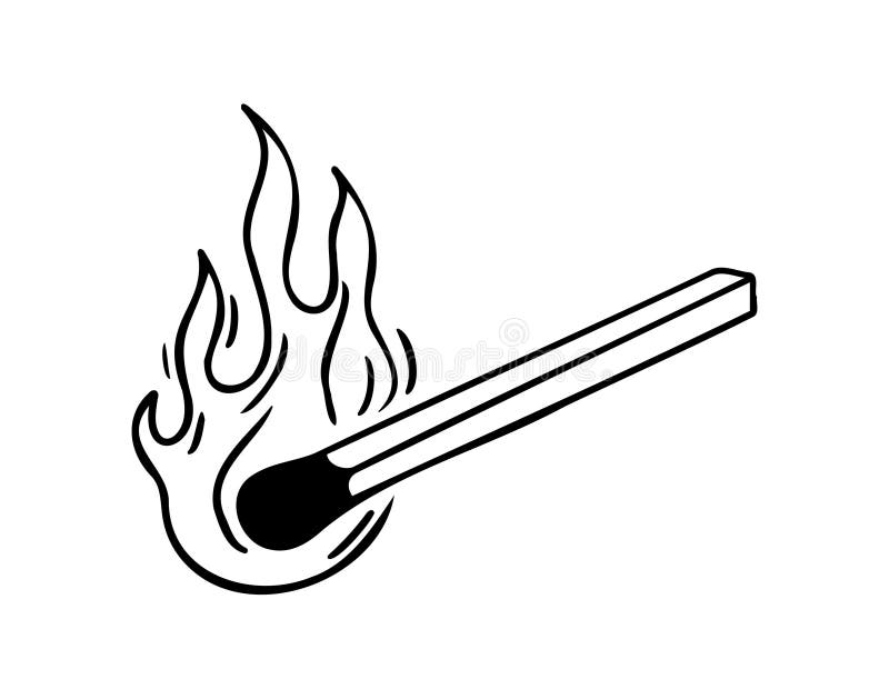 Simple Burning Match Icon Stock Illustrations – 1,426 Simple Burning ...