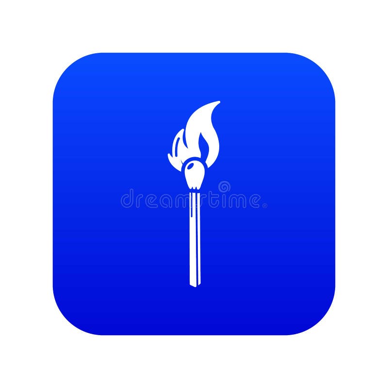 Burning Match Icon, Simple Black Style Stock Vector - Illustration of ...