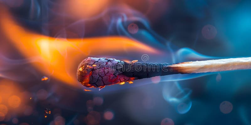 Burning match macro shot stock photo. Image of wood - 326148510