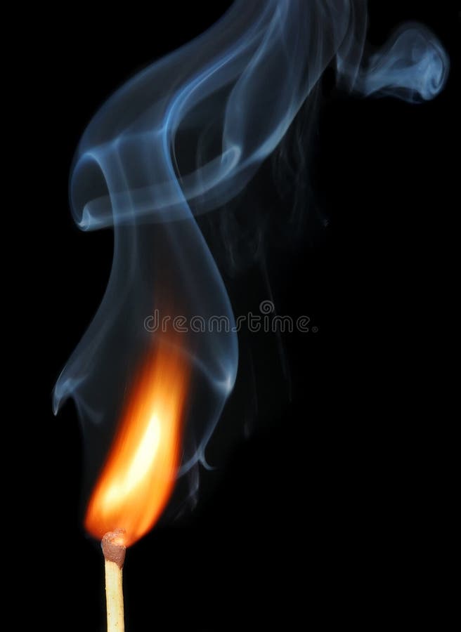Burning Match Setting Fire To Its Neighbors Stock Image - Image of ...