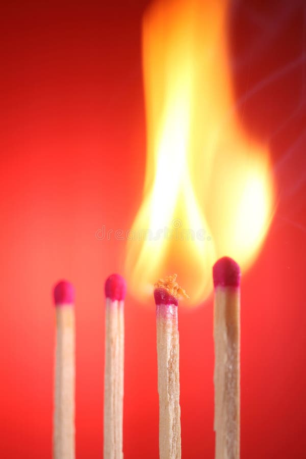 Burning Matches stock photo. Image of matchstick, color - 25053574