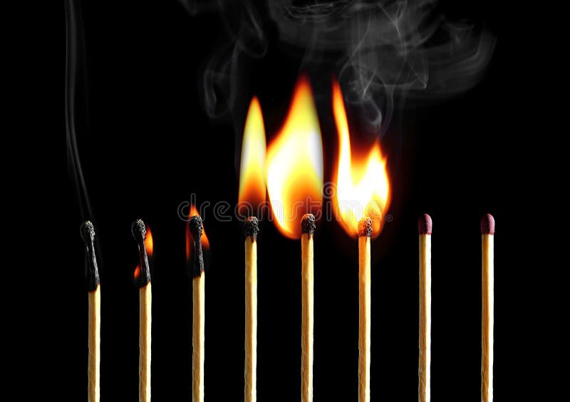 Burning matches stock image. Image of explode, dark, flame - 26193539