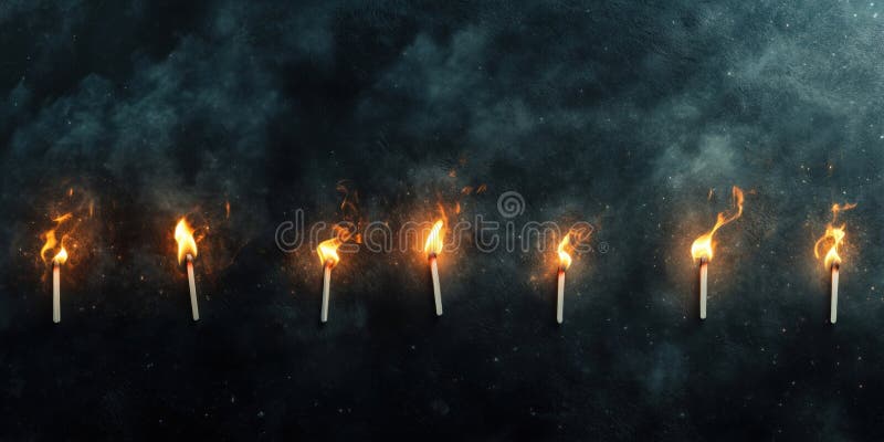 Burning Matches in Sequence Creating a Visual Representation of Fire ...