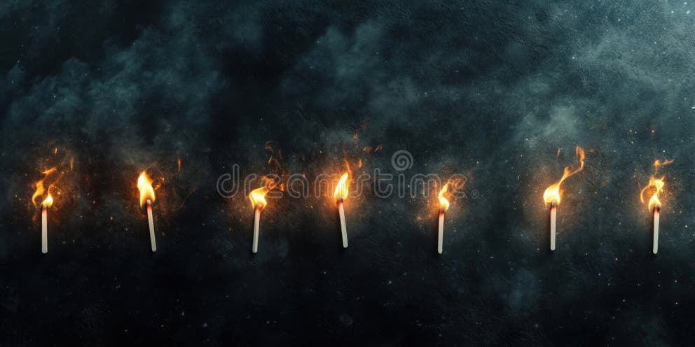 Burning Matches in Sequence Creating a Visual Representation of Fire ...