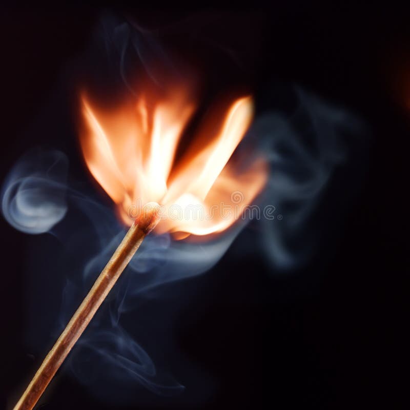 Matchstick Catching Fire II Stock Photo - Image of cook, closeup: 28910598