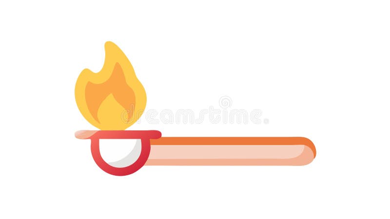 Burning Matchstick Flame Ignition Icon, Vector Design Generative AI ...