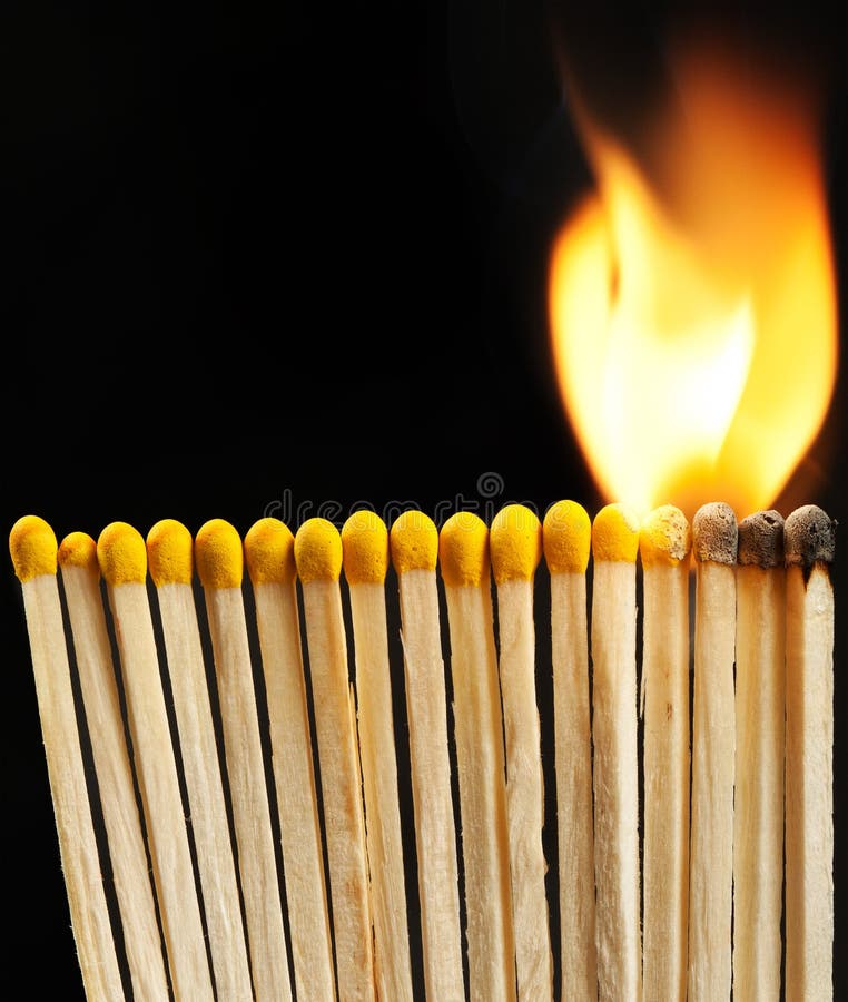 Lighted matchstick stock photo. Image of danger, fuel - 35889610