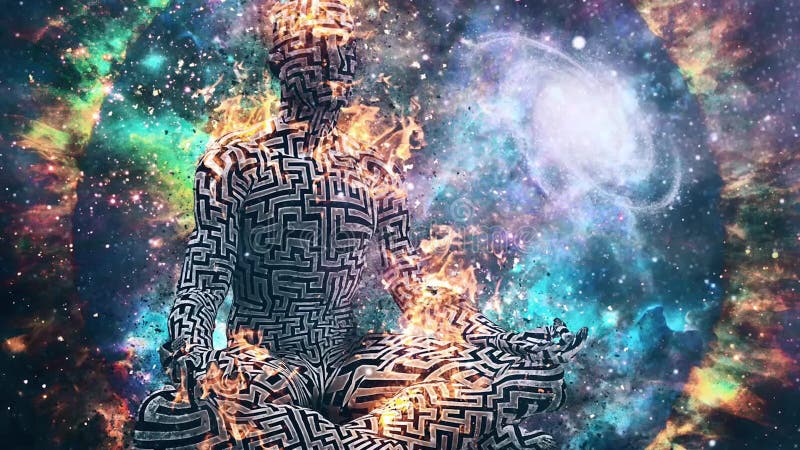 Burning mind stock footage. Video of aurora, body, energy - 183776842