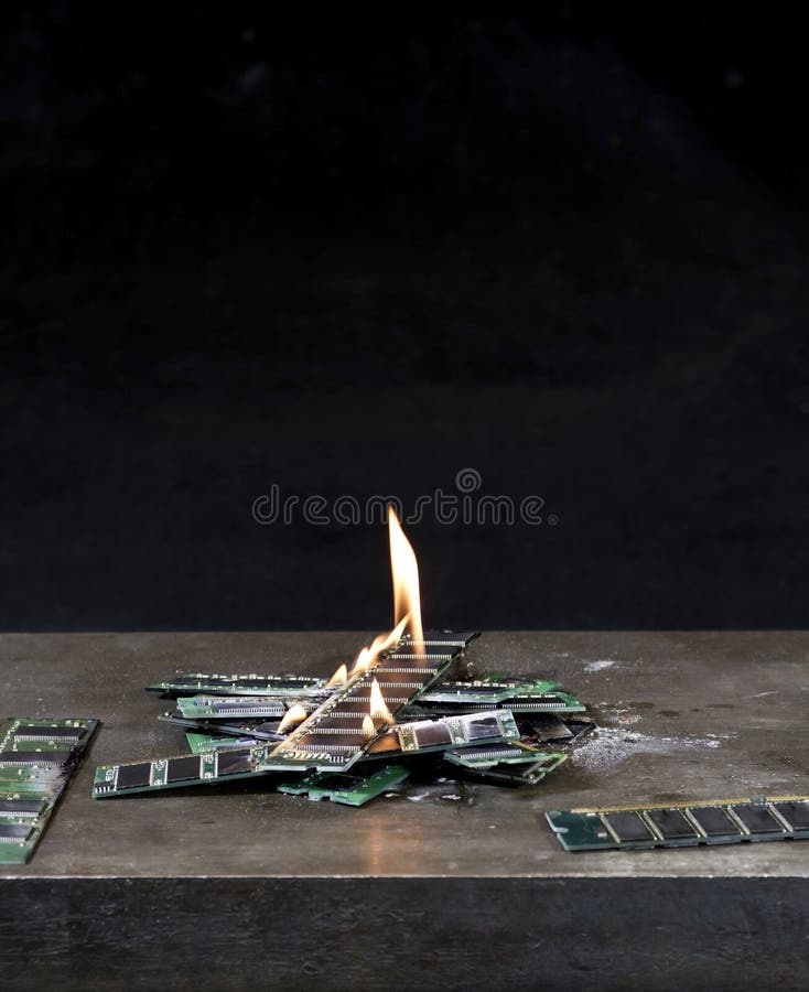 Burning memory sticks stock image. Image of group, equipment - 33291665