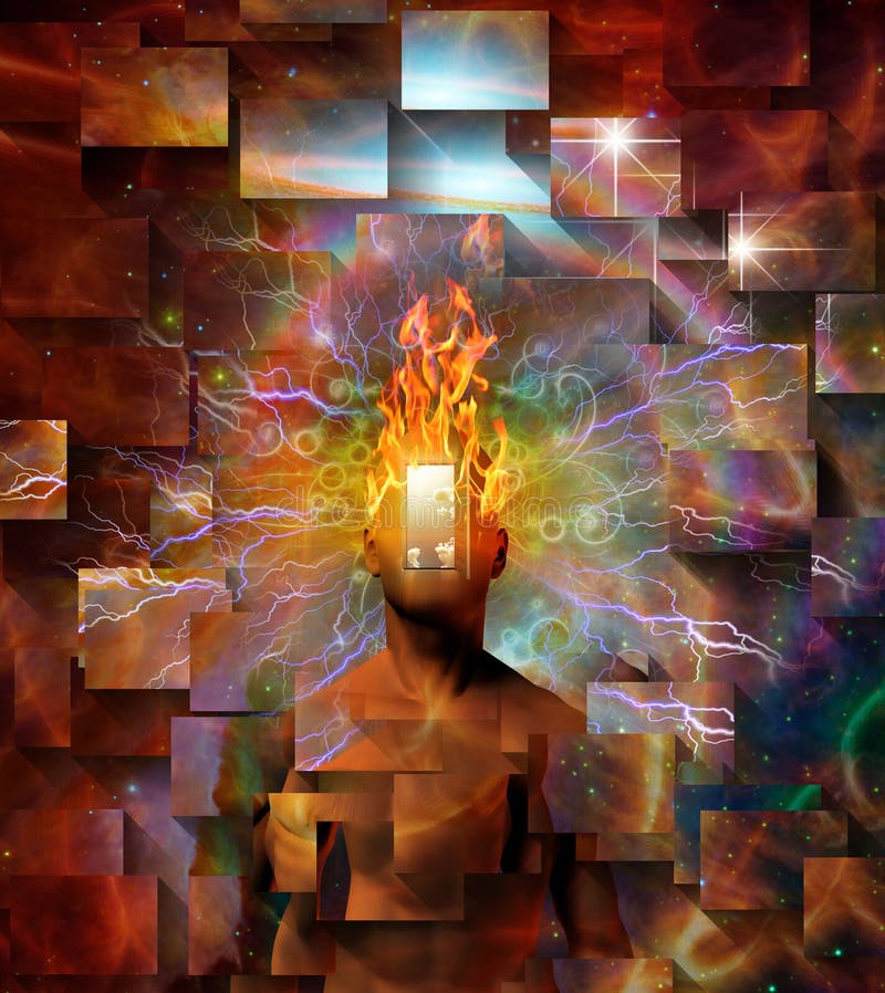 Burning mind stock illustration. Illustration of burning - 117738370