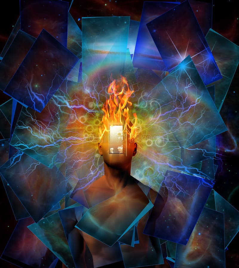 Burning aura stock photo. Image of created, lotus, creative - 161610744