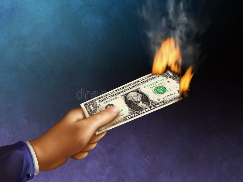 Burning money stock image. Image of dollar, fire, finance - 10112787