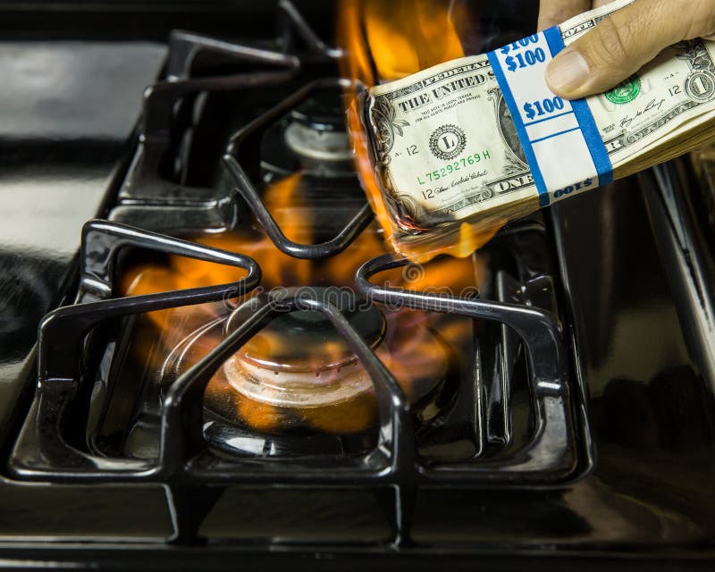 Burning Money stock image. Image of cash, banknote, finance - 28413625