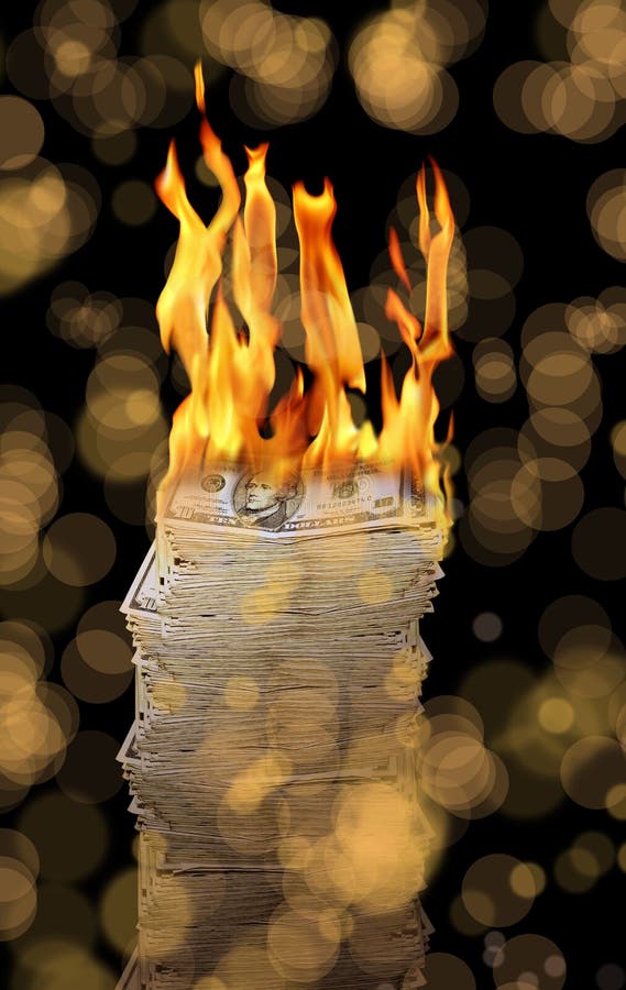 Burning money stock image. Image of currency, save, loose - 10989883