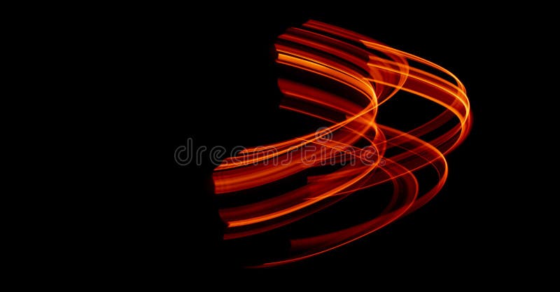 Burning in Motion. Lines of Fire in the Dark Stock Image - Image of ...