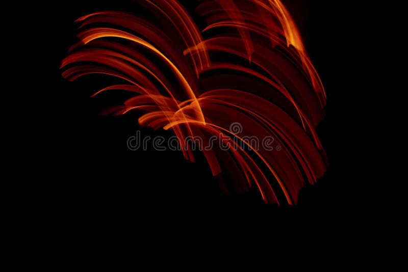 Burning in Motion. Lines of Fire in the Dark Stock Photo - Image of ...