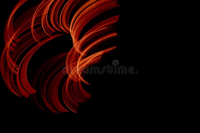 Burning in Motion. Lines of Fire in the Dark Stock Illustration ...