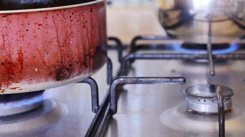 Burning Natural Gas Furnace, Saving Natural Gas Stock Footage - Video ...