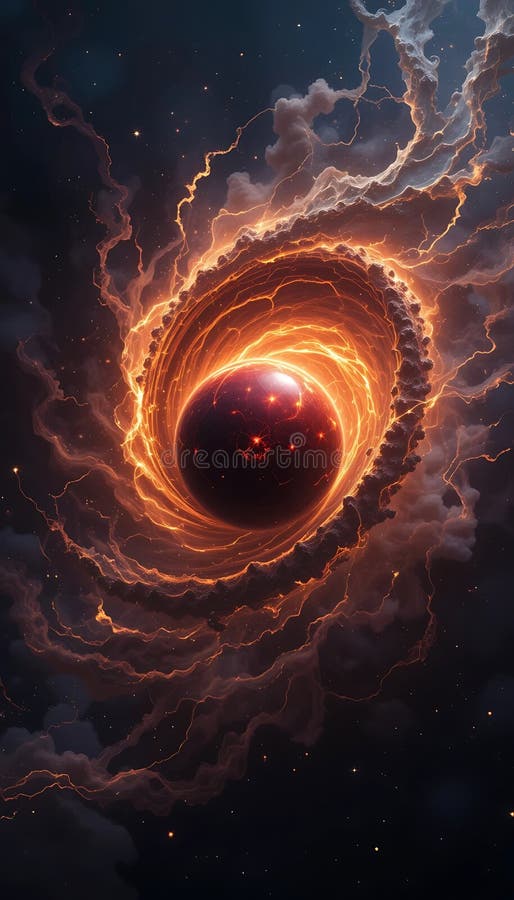 Burning Nebula Core stock illustration. Illustration of astronomy ...