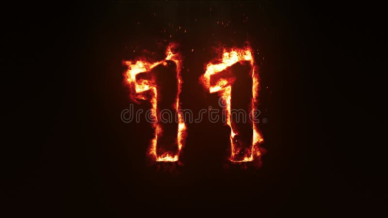 Burning Number 80. Fire Number Stock Footage - Video of igniting, flame ...