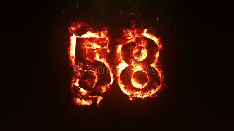 Burning Number 43. Fire Number Stock Footage - Video of burnt, blaze ...