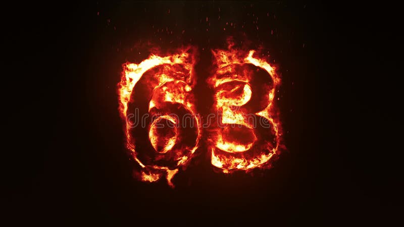 Burning Number 43. Fire Number Stock Footage - Video of burnt, blaze ...