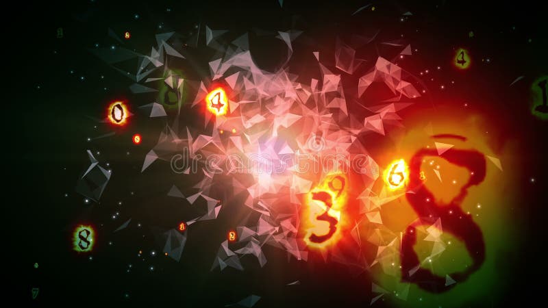 Numbers Flying Around a Stack of Old Books Stock Footage - Video of ...