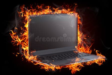 Burning Objects and Objects on Fire Background Stock Illustration ...