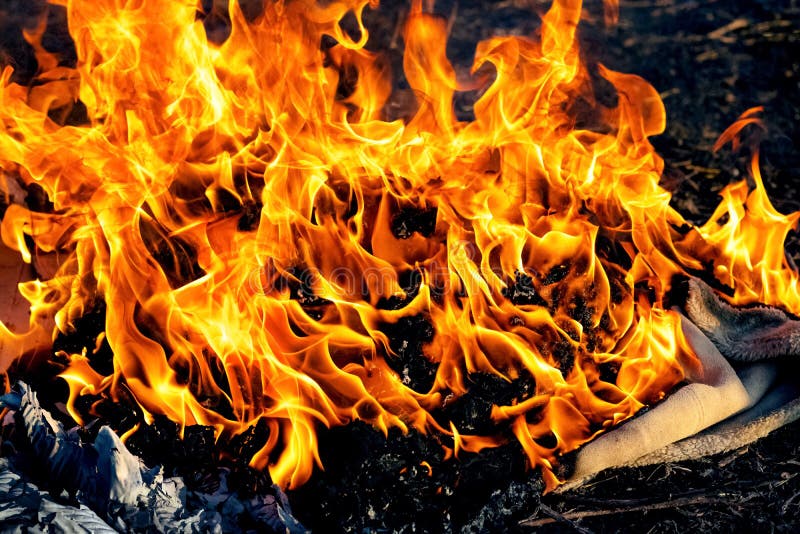 Burning Old Clothes after an Infectious Disease Stock Photo - Image of ...