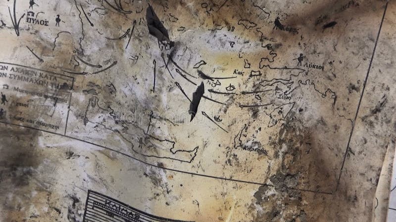 Burning an old map stock video. Video of ancient, burning - 170912873