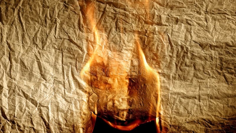 Burning old paper. stock photo. Image of grungy, frame - 74226558
